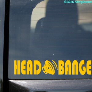 Headbanger V1 Vinyl Decal Sticker EDM Music Speaker Basshead Head ...