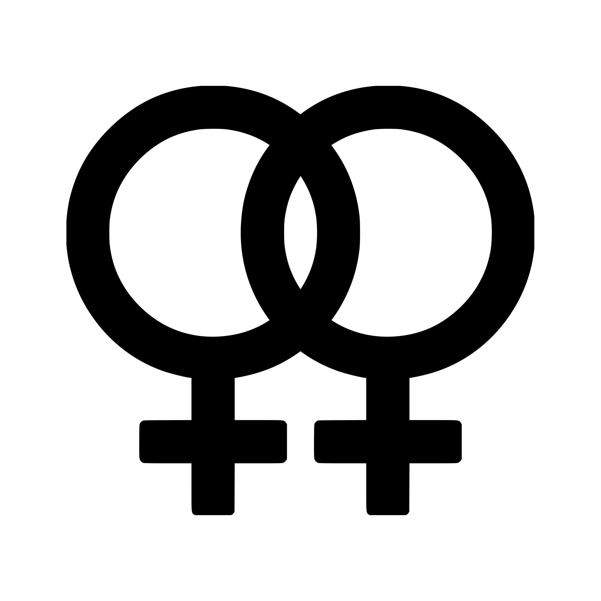 Two Female Gender Symbol
