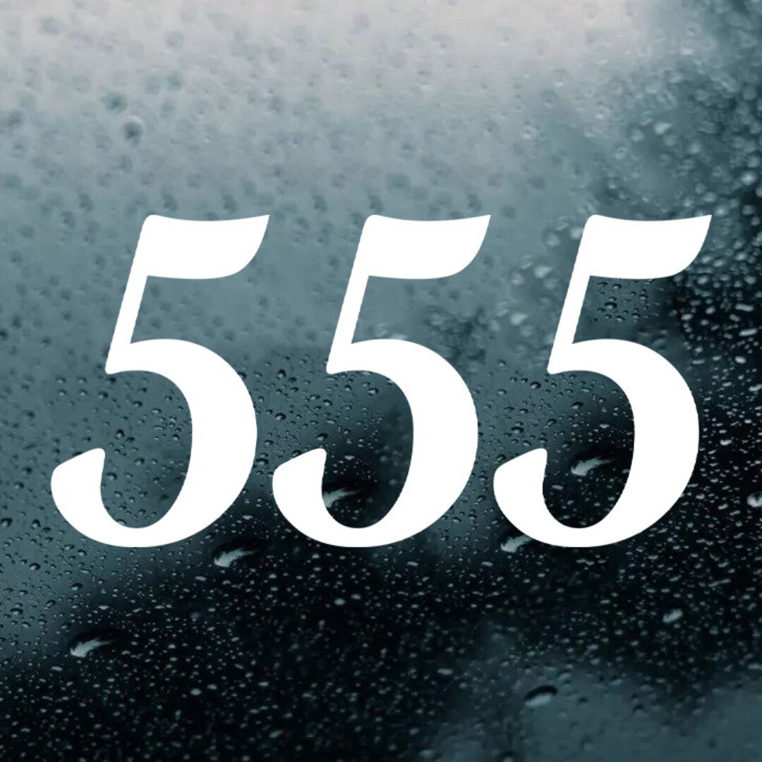 555 Angel Number Vinyl Decal - Major Life Changes Numerology - Die Cut ...