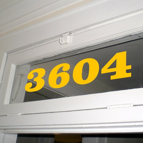 Custom Transom Window Numbers Vinyl Decal 3 to 12 - Etsy