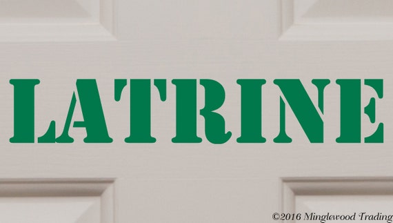 LATRINE Vinyl Decal Sticker Military Restroom Bathroom - Etsy