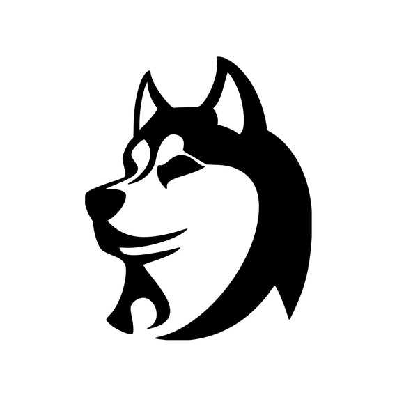 SIBERIAN HUSKY HEAD Vinyl Decal Sticker Spitz Sibe Chuksha | Etsy