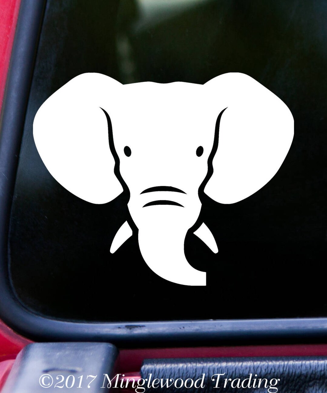 Elephant Head Vinyl Decal Sticker - Trunk Tusks Ears Baby - Etsy