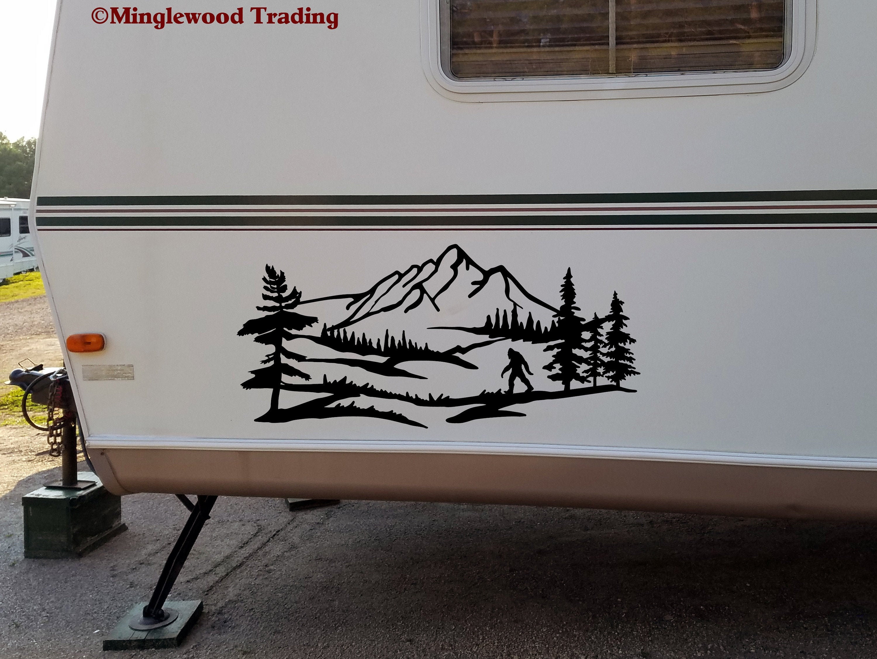 Tent Car Sasquatch Camper Big Foot Pop Up Vinyl Decal Sticker Bucket ...
