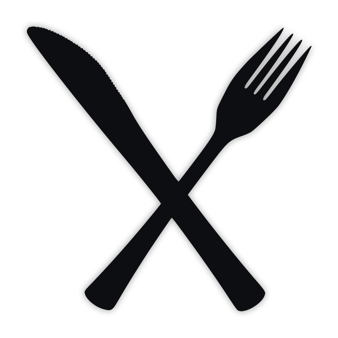 Crossed Knife and Fork Vinyl Decal – Chef Sticker for Kitchen ...