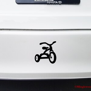 Tricycle Vinyl Decal Sticker - Trike Delta Tadpole Bike Upright - 20 ...