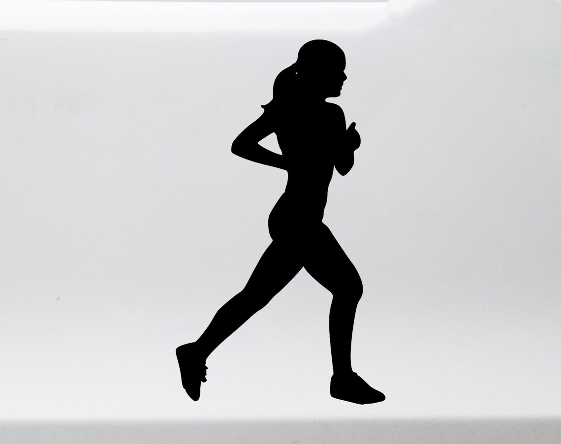 TRACK RUNNER GIRL Vinyl Decal Sticker Female Marathon 10k 5k | Etsy