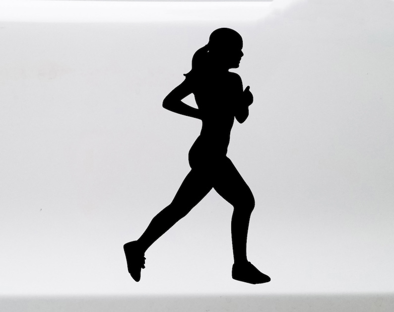 Track Runner Girl Vinyl Decal Sticker - Female Marathon 10k 5k 1/2 Half ...