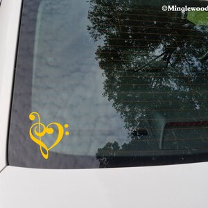 Heart Music Note Vinyl Decal Sticker - Love Musician - Etsy