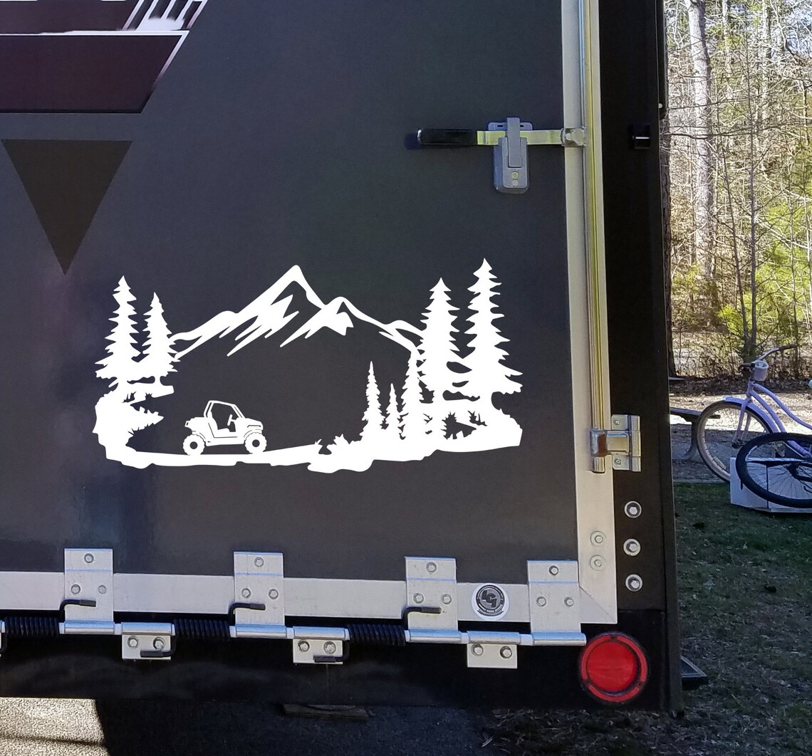 ATV Mountains Scene Vinyl Decal V1 Quad RV Toy Hauler - Etsy