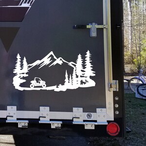 ATV Mountains Scene Vinyl Decal V1 - Quad RV Toy Hauler Graphics 4 ...