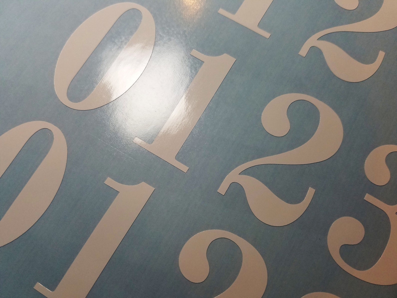 Vintage Die Cut Numbers - Vinyl Decals Stickers - 4 Sets of 0-9 ...