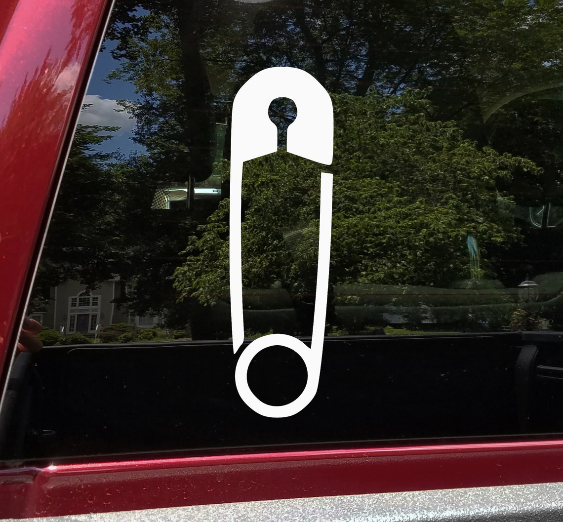 Safety Pin Vinyl Decal Die Cut Sticker | Etsy
