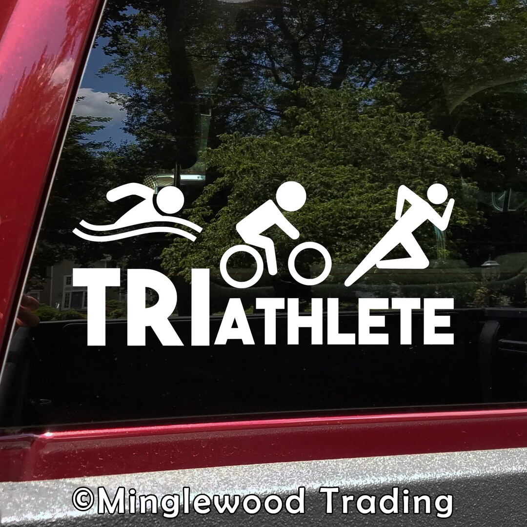Triathlete Vinyl Decal Swim Bike Run Triathlon Race Sport Die Cut ...