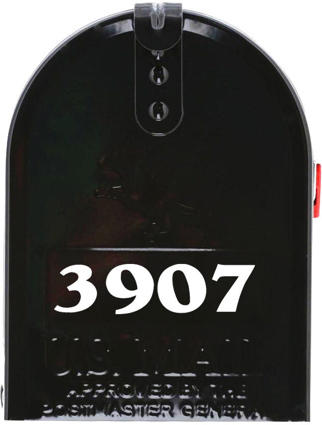 Custom Mailbox Numbers or House Lettering Name Vinyl Decal | Etsy