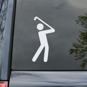 Golfer V4 Vinyl Decal | Custom Color Stickers for Laptops, Cars ...