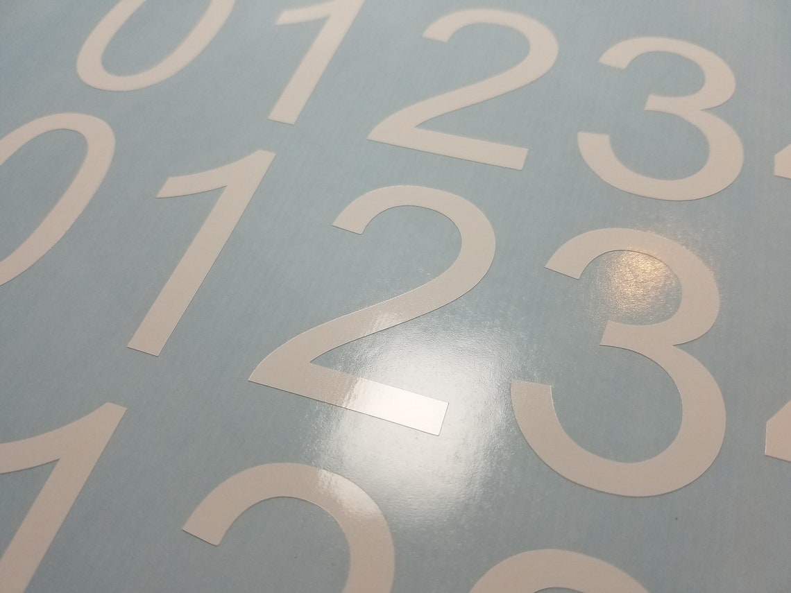 4 Sets of Standard Mailbox Die Cut Numbers 0-9 Vinyl Decals - Etsy