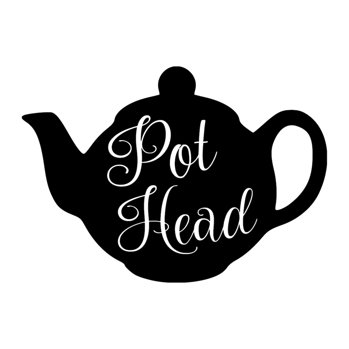 Tea Pot Head Vinyl Decal Sticker Teapot Pot - Etsy