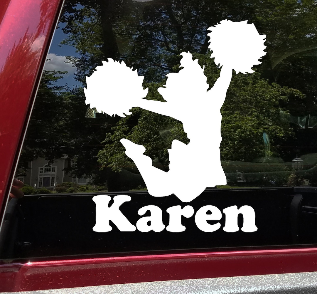 Cheerleader Vinyl Decal With Personalized Name - Cheering Custom - Die ...