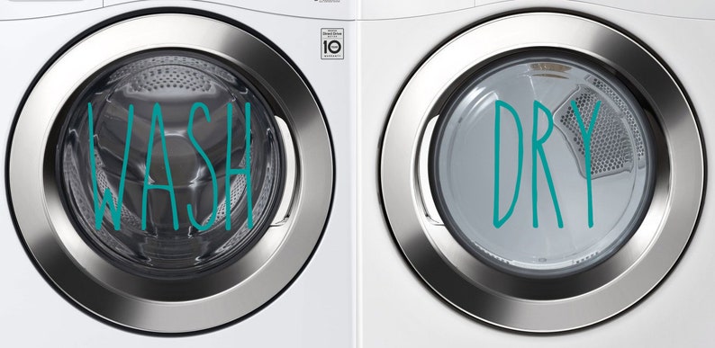 Wash Dry Vinyl Decals - Skinny Farmhouse Washer Dryer Laundry Room ...