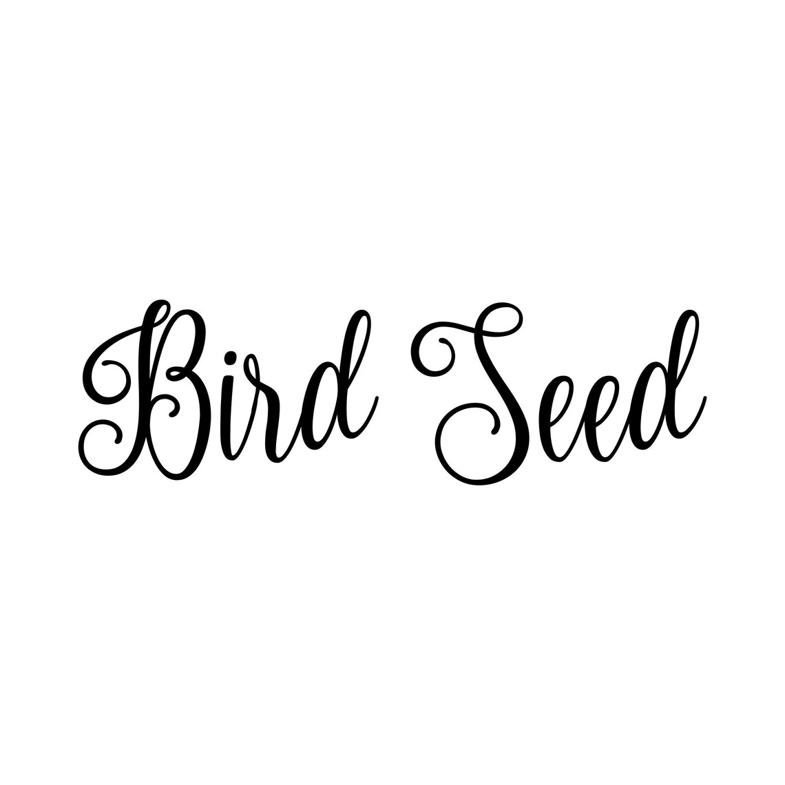 Bird Seed Vinyl Sticker - Home Organization Label - Die Cut Decal ...