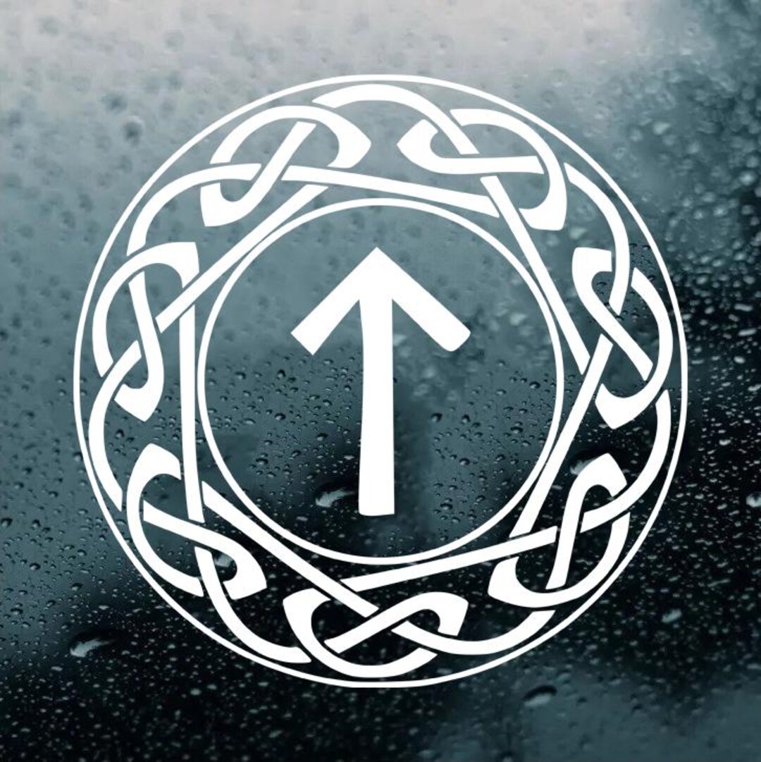 Celtic Knot Circle With Tiwaz Viking Rune Vinyl Decal | Tyr Justice ...