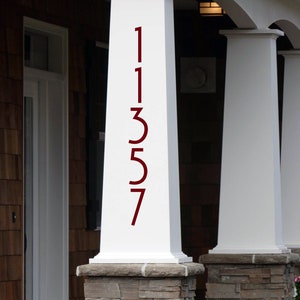 Vertical Art Deco Numbers - 1-10 Inches - Modern Contemporary Custom ...