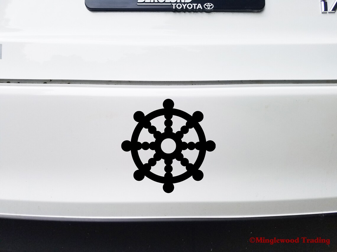 The Wheel of Dharma Vinyl Decal Sticker Buddhism - Etsy