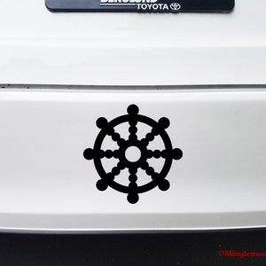 The Wheel of Dharma Vinyl Decal Sticker Buddhism Dharmachakra Jainism ...