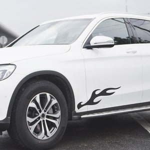 Flame Custom Vinyl Stickers V4 | Mirrored 2-pack | Small to Large ...