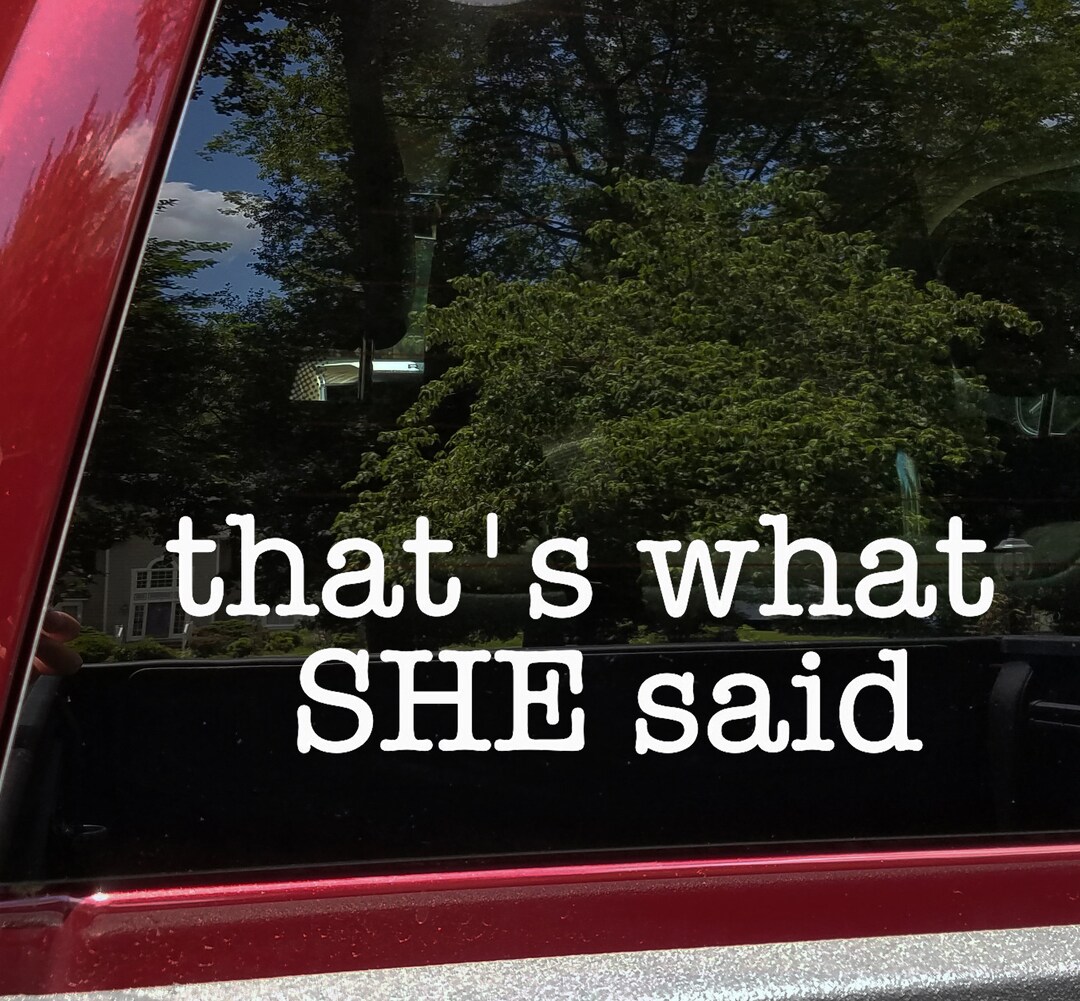That's What She Said Vinyl Decal Die Cut Sticker - Etsy