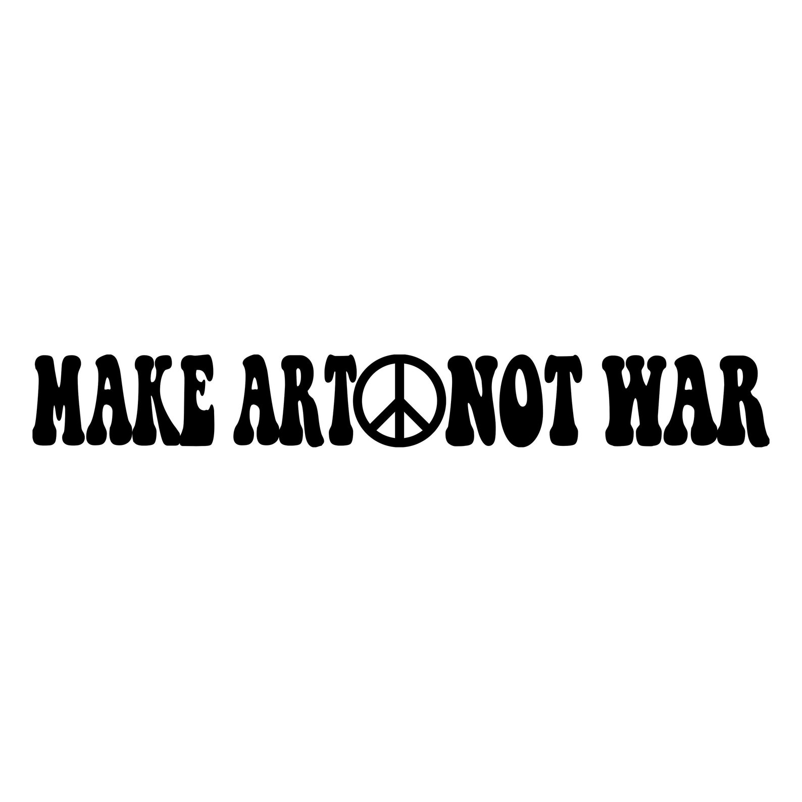 Make Art Not War Vinyl Decal Sticker Peace Sign Love - Etsy