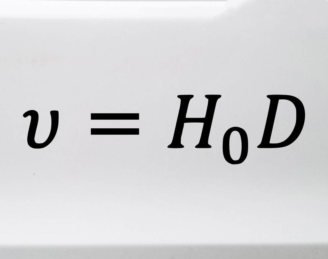 Hubble's Law Vinyl Decal - Math Equation Space Universe - Die Cut ...
