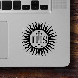 Society of Jesus IHS Vinyl Decal – Catholic Jesuit Symbol Sticker ...