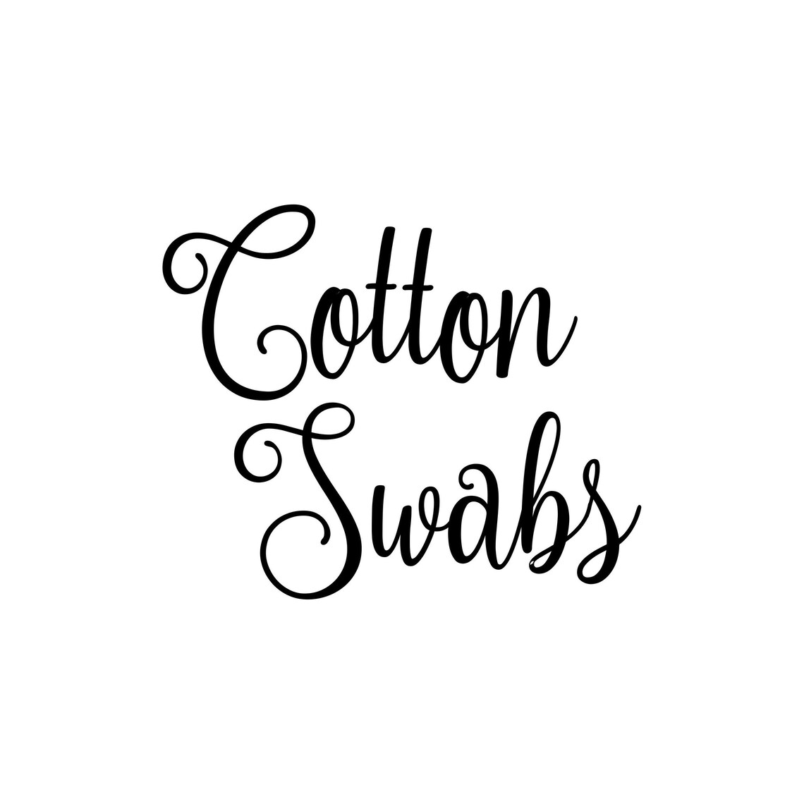 COTTON SWABS Vinyl Sticker Bathroom Home Organization Label - Etsy