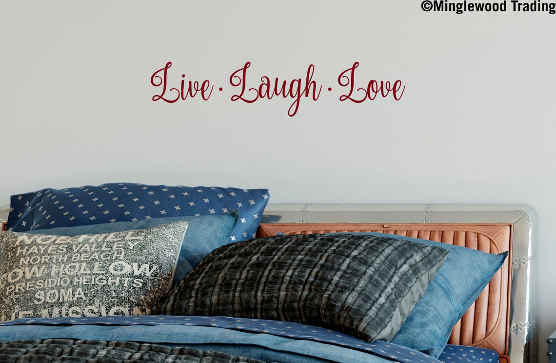 Live Laugh Love Vinyl Decal - Home Kitchen Decor Wall - Die Cut Sticker ...