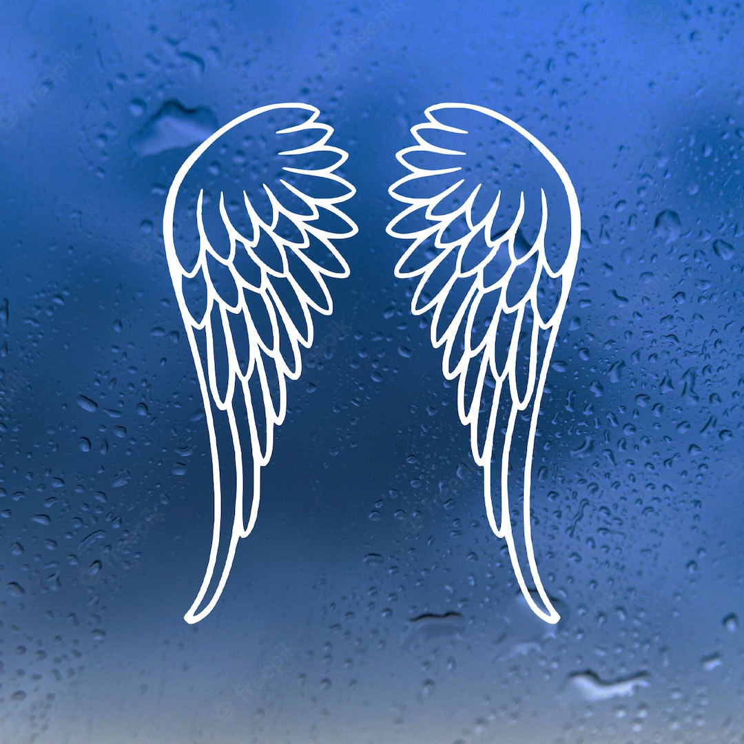 Angel Wings Vinyl Decal V4 | Custom Wing Stickers | Die Cut Sticker - Etsy