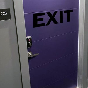 Exit Vinyl Decal - Business Office Egress Door Sign - Die Cut Sticker ...
