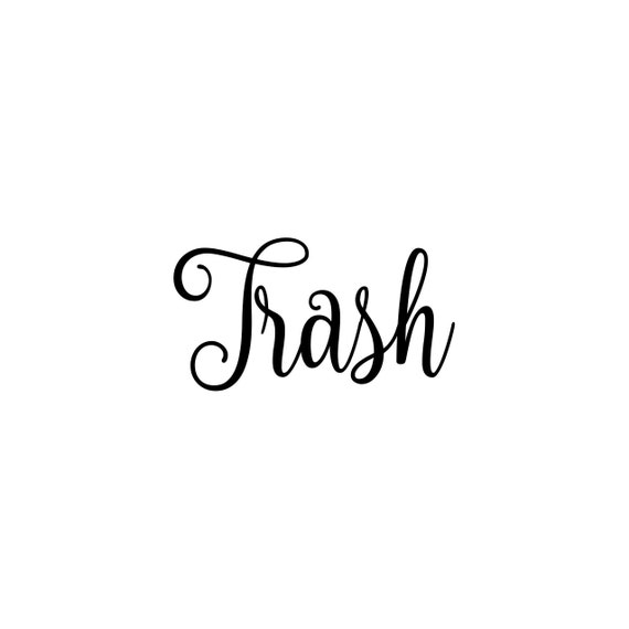 TRASH Vinyl Sticker Kitchen Pantry Organization Label Die - Etsy