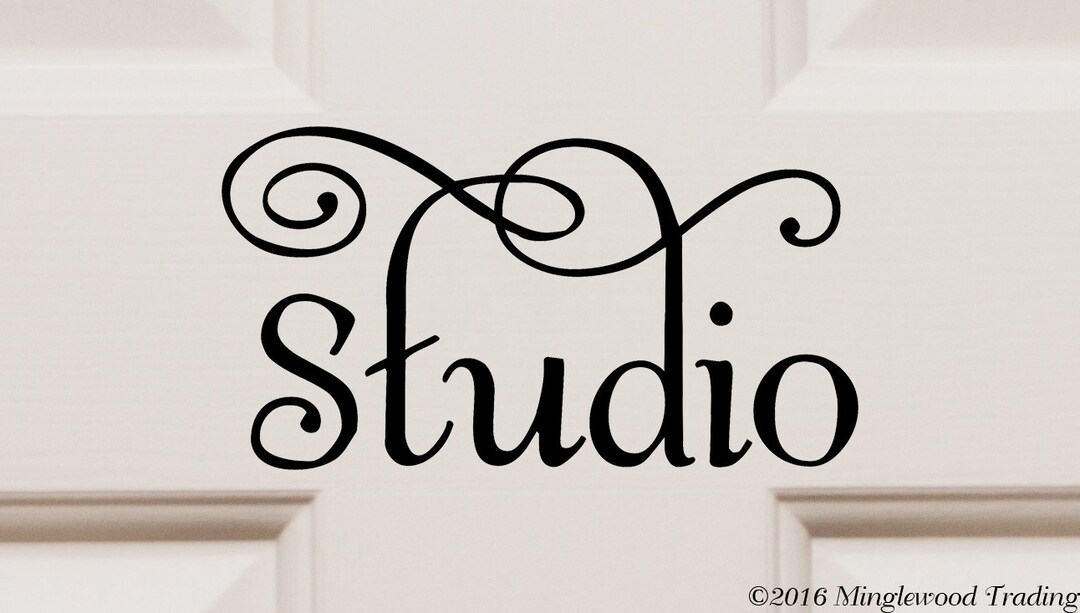 Studio Vinyl Decal Sticker - Door Sign - Art Craft Room Painting Sewing ...