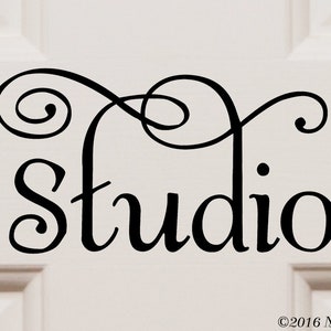 Studio Vinyl Decal Sticker - Door Sign - Art Craft Room Painting Sewing ...