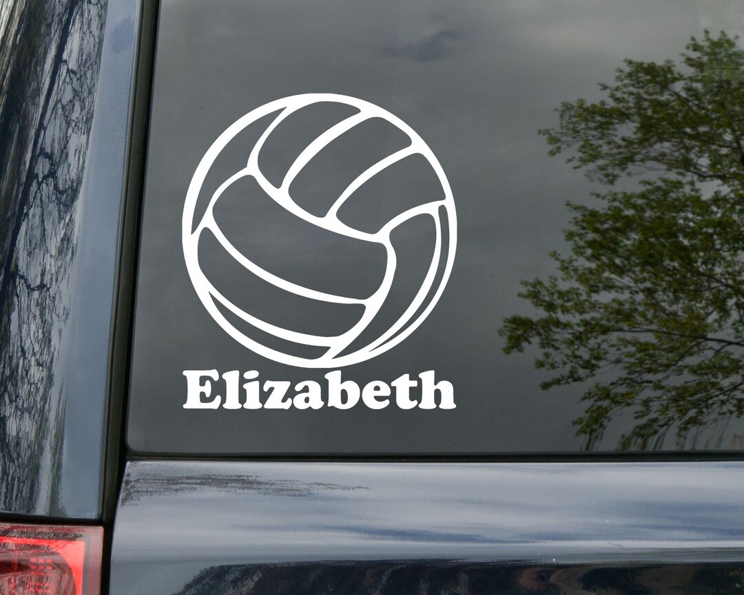 Volleyball With Personalized Name Vinyl Decal Sticker Indoor - Etsy
