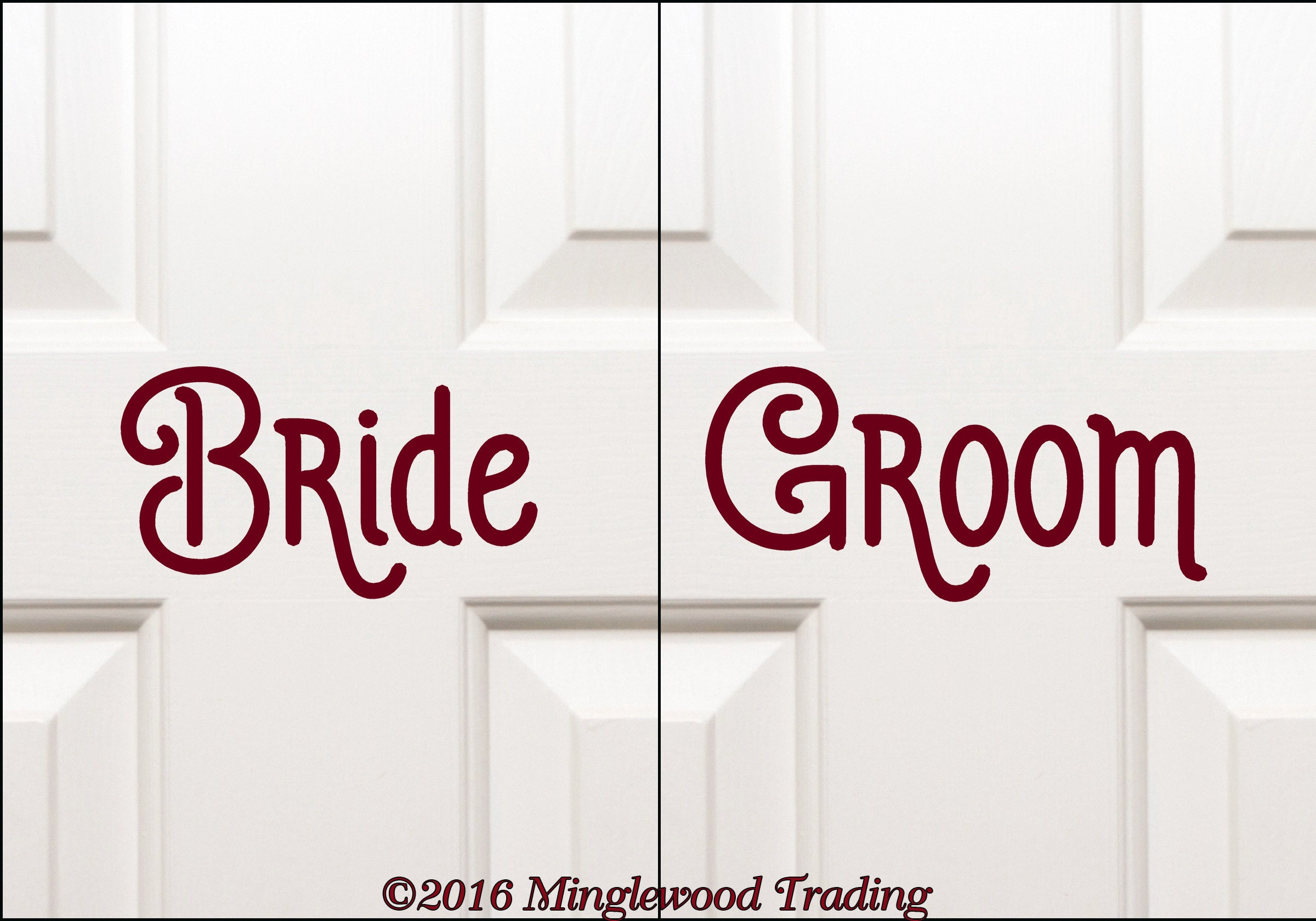 BRIDE and GROOM 7.5 Vinyl Decal Stickers V2 Wedding | Etsy