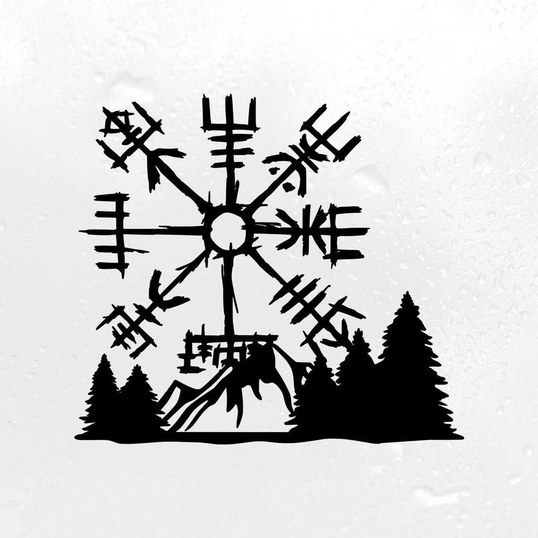 Viking Compass Scene V3 | Cool Custom Color/size Vinyl Decal for Cars ...