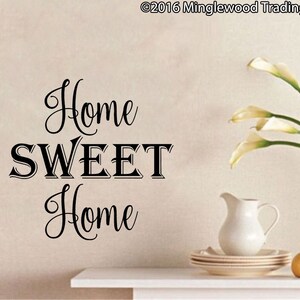 Home Sweet Home Vinyl Decal Sticker - Family House Kitchen Wall Decor ...