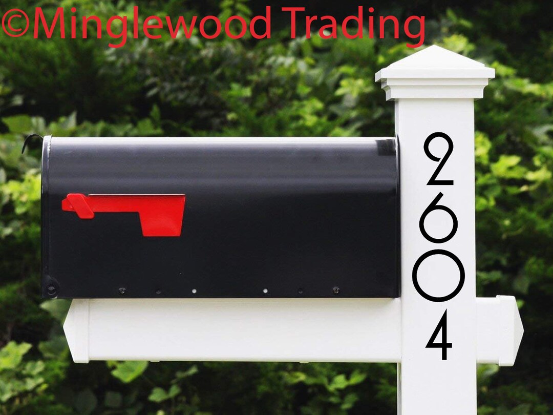 Vertical Art Deco Numbers - 1-10 Inches - Modern Contemporary Custom ...