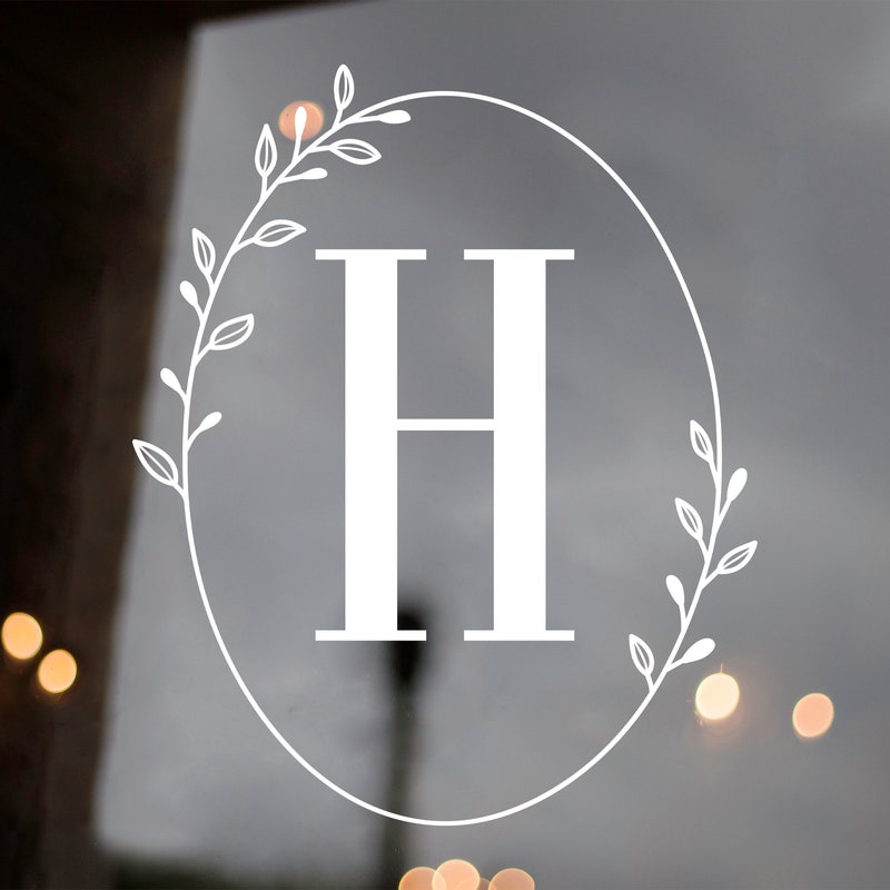 Monogram Vinyl Decal - Etsy