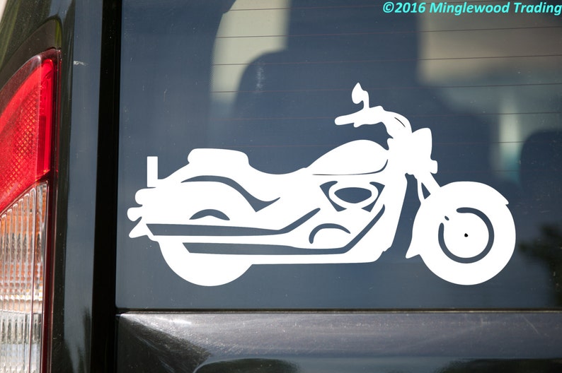 MOTORCYCLE Vinyl Decal Sticker Road Cruiser Style Bike | Etsy