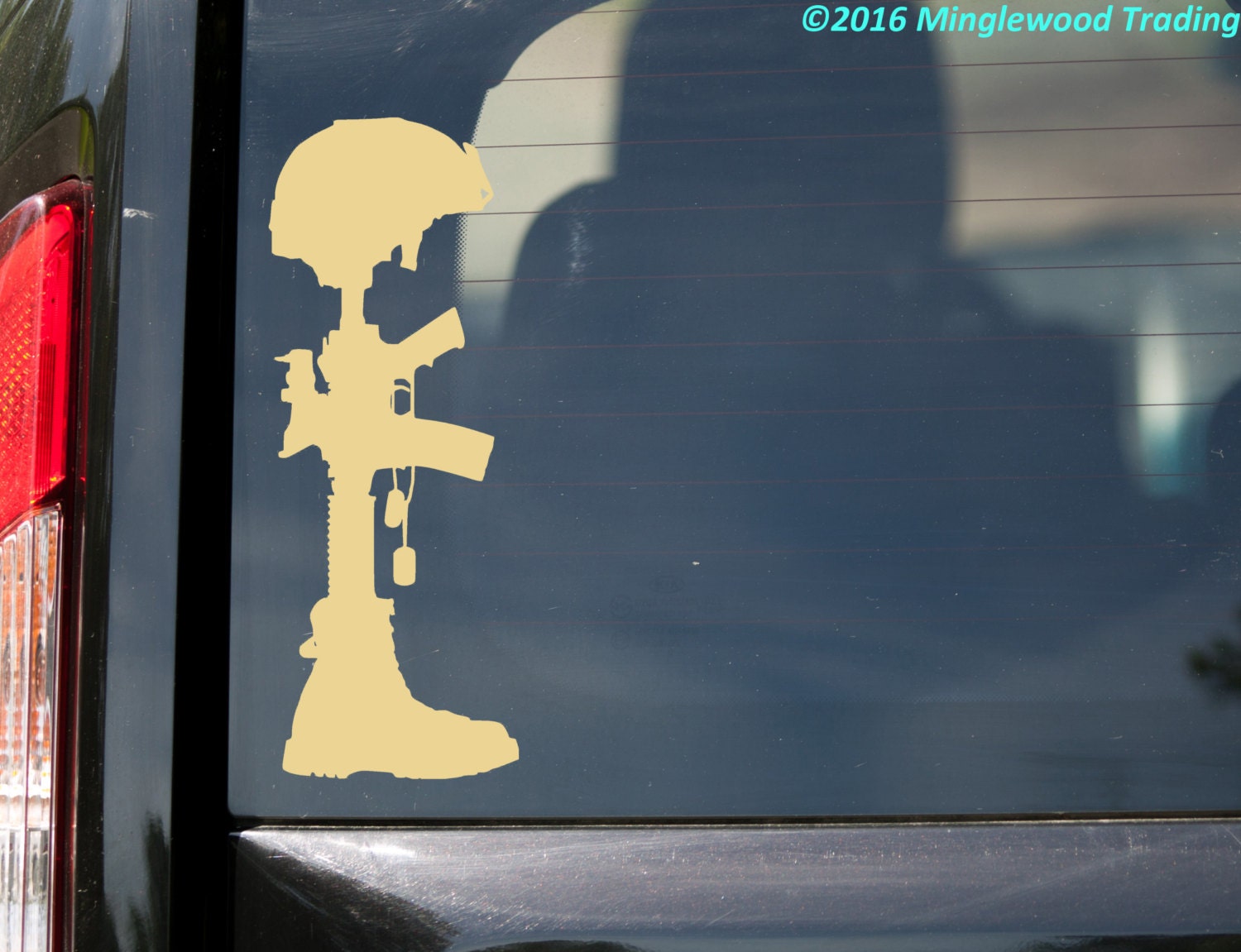 Fallen Soldier Vinyl Decal - Battle Cross Battlefield Honor - Die Cut ...