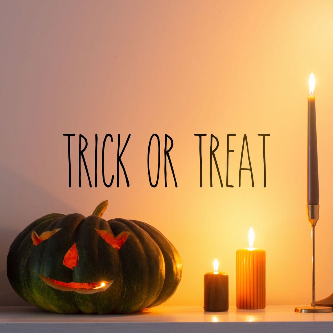 Trick or Treat Rae Dunn Inspired Vinyl Decal | Halloween Farmhouse ...